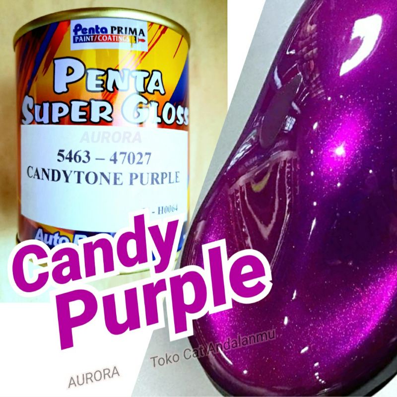 Jual Cat Candytone Purple Penta Super Gloss Candy Tone Ungu Purpel ...
