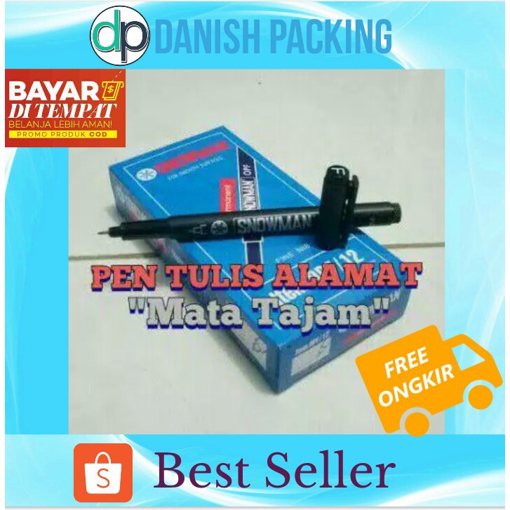 Jual Pen Snowman Mata Tajam Buat Tulis Alamat Pengiriman Shopee Indonesia