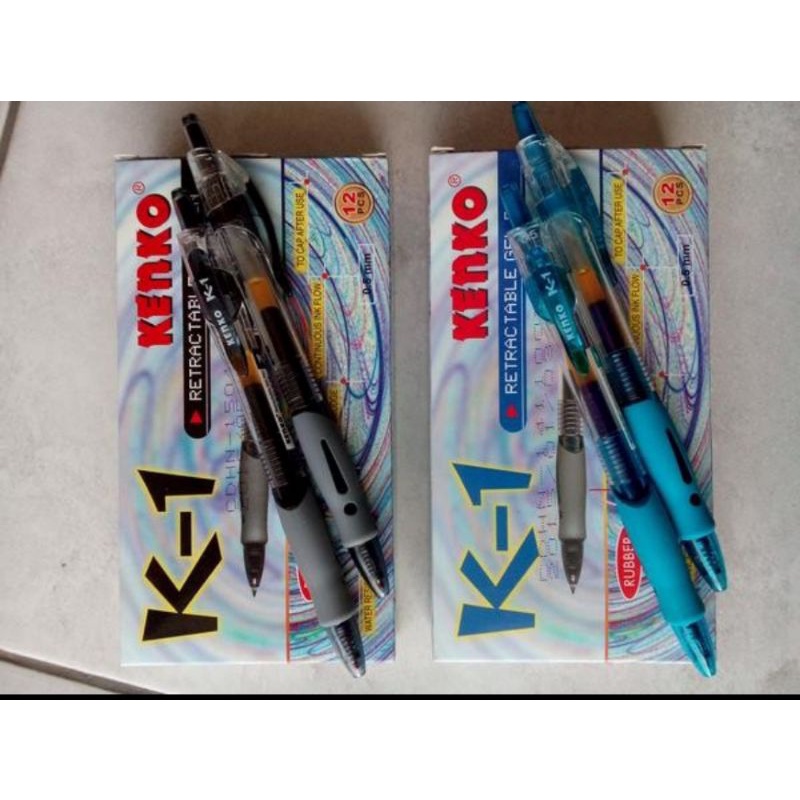 Jual Pulpen Gell Kenko K1 Retractable ( 1pak/12pcs ) | Shopee Indonesia