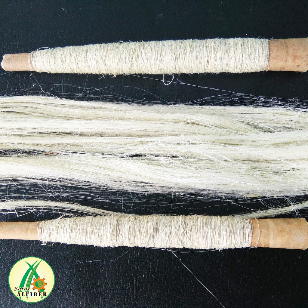 Jual Benang Serat Nanas Alami Yarn Natural Fiber Benang untuk Tenun (2 ...