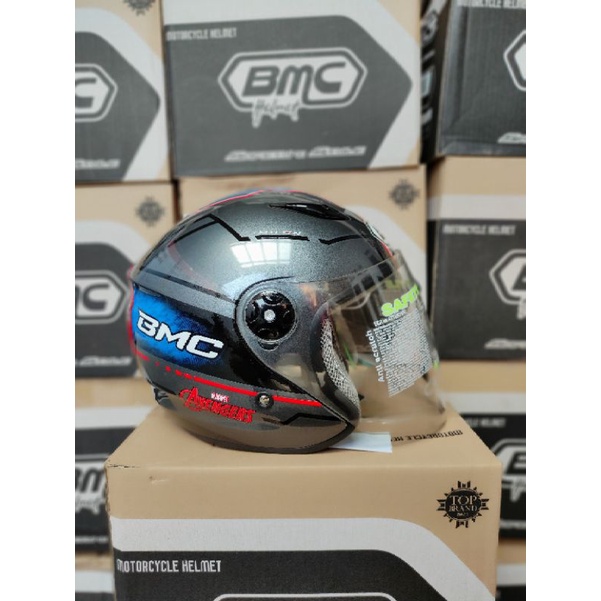 Jual HELM DEWASA BMC MILAN CAPTAIN AMERICA #1 GRAPHITE BLUE | HELM ...