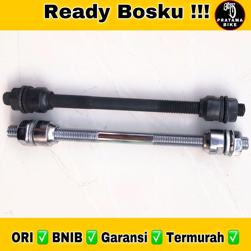 Jual As Spindle Axle Roda Depan Muka Gemuk Chrome Krom Besar Sepeda ...