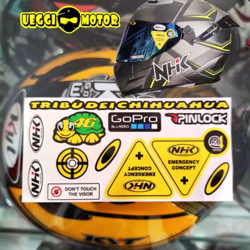 Jual Stiker helm NHK sticker Visor helm NHK morah | Shopee Indonesia