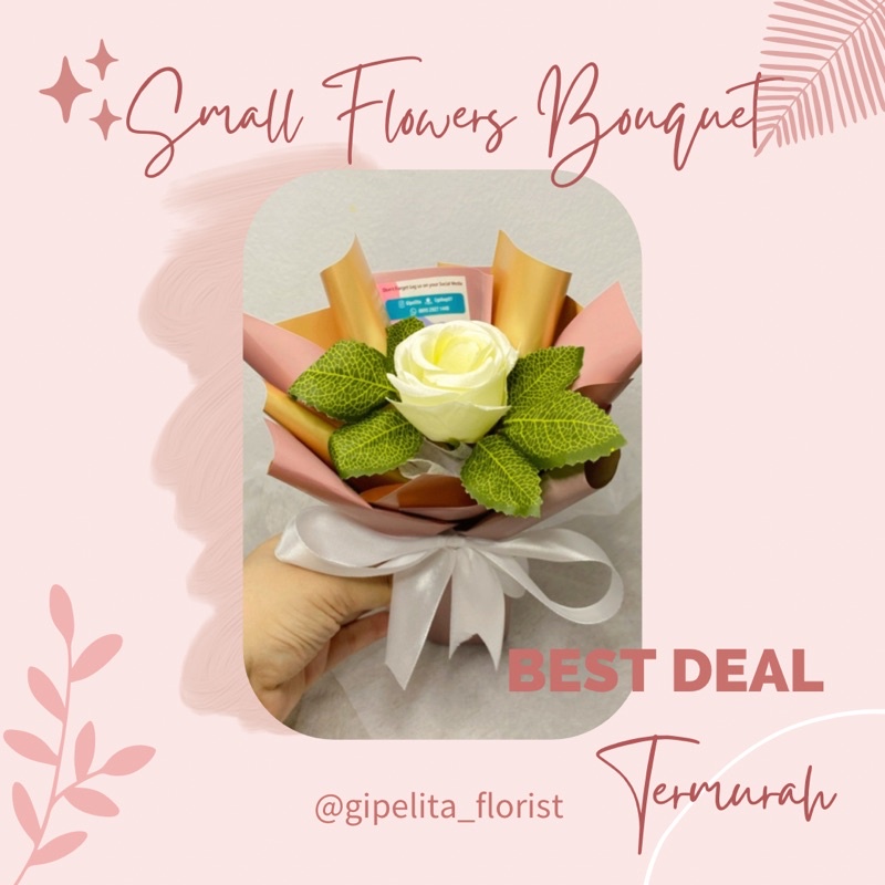 Jual Small Flowers Bouquet (Buket Bunga 1 Tangkai, Buket Kecil, Buket ...