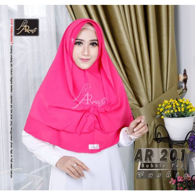 Jual AR201 jilbab arafi model Hijab cantik warna pink motif polos | Shopee Indonesia