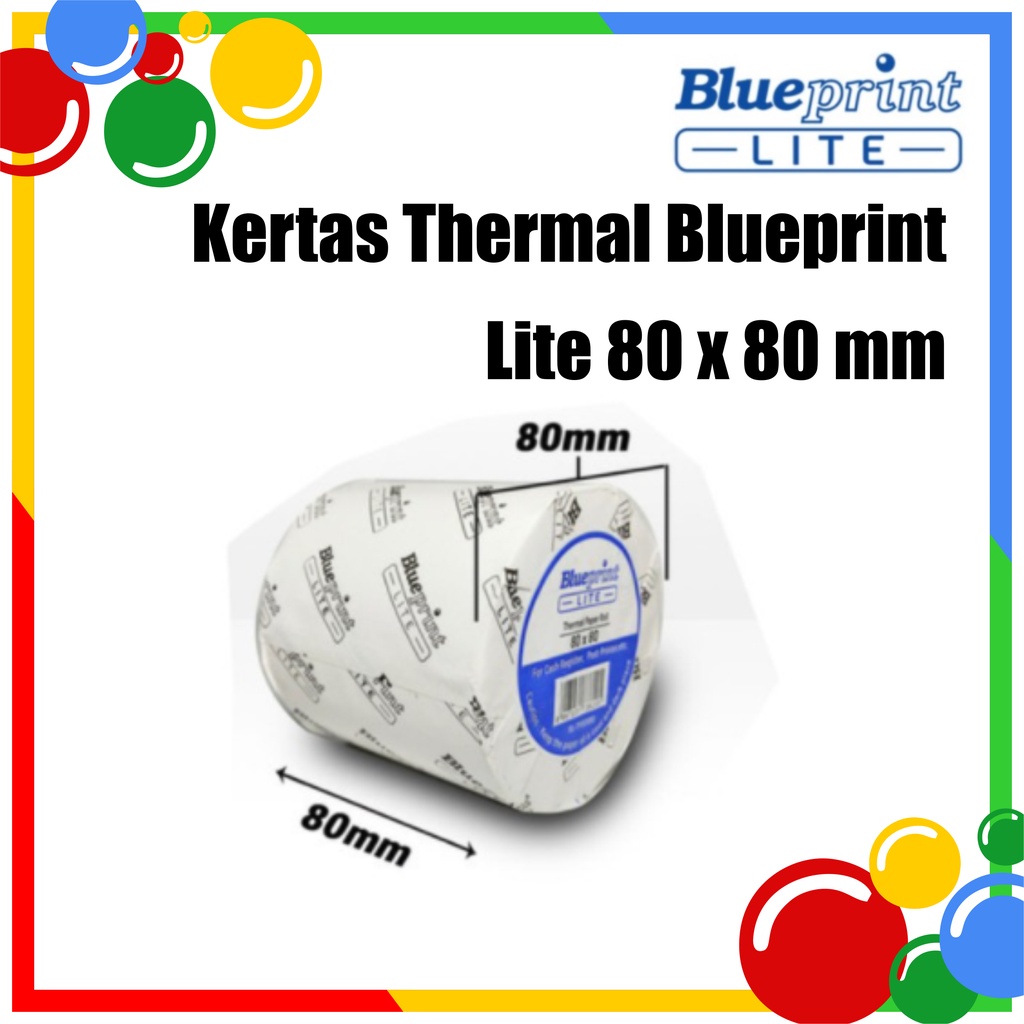 Jual Kertas Struk / Kertas Kasir / Kertas Thermal Blueprint Lite 80x80 ...