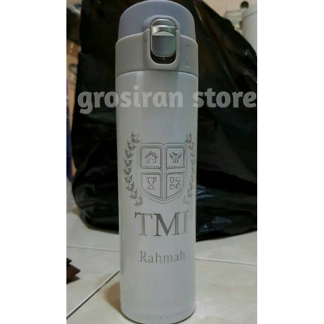 Jual Botol minum Tumbler termos putih Custom TMI ukir Grafir nama logo ...