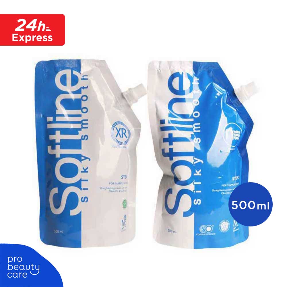 Jual NR - Softline Silky Smooth XR Step 1 & Neutralizer Step 2 (500 ml) | Shopee Indonesia