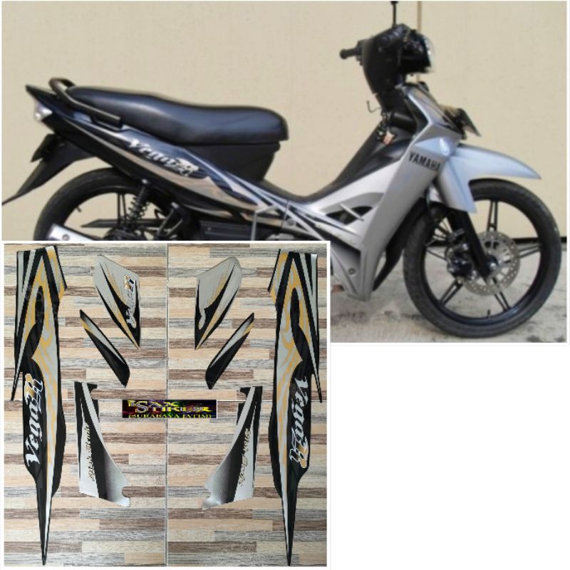 Jual striping original Yamaha Vega R silver hitam gold tahun 2008 2009 ...
