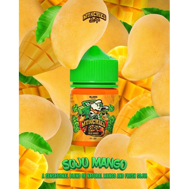 Jual LIQUID MUNCHIES V4 ( SOJU MANGO ) 60ML 3MG | Shopee Indonesia