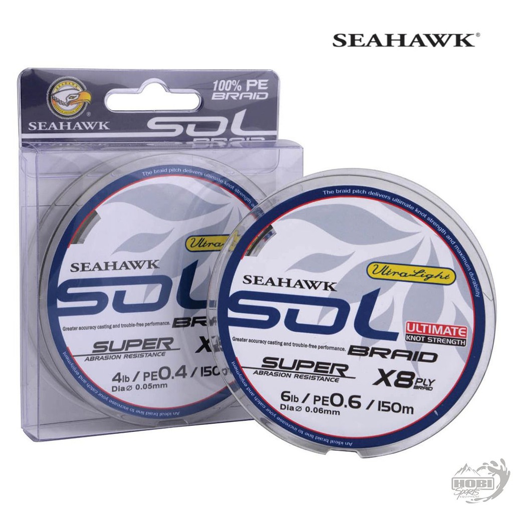 Jual Senar Pancing PE Line Braid X8 Seahawk Sol 8X UltraLight | Shopee ...