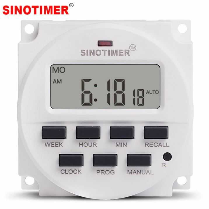 Jual SINOTIMER PROGRAMMABLE TIMER SWITCH RELAY 220V AC - TM618N-2 ...