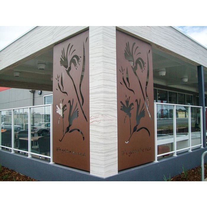 Jual fasad facade plat besi ornamen cnc laser cutting tebal 2mm custom ...