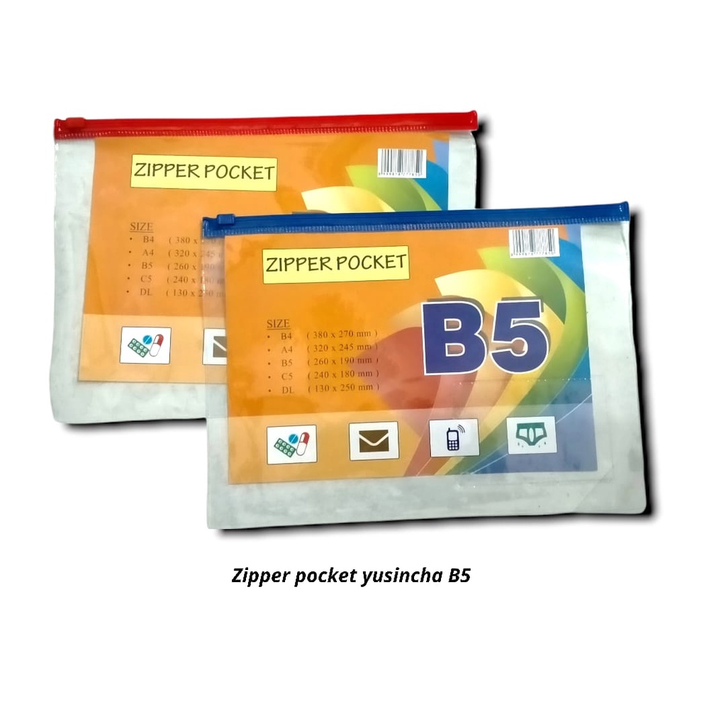 Jual MAP ZIPPER POKET B5 TEBAL ZIP BAG TEBAL BENING TRANSPARAN + KARTU ...