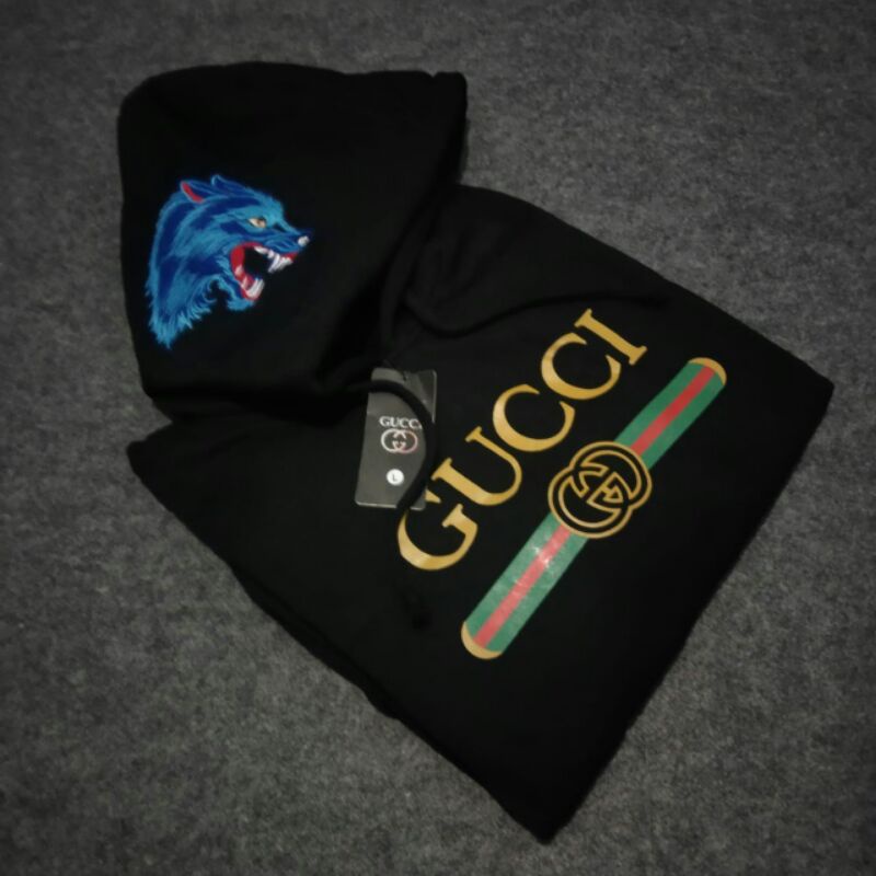 Jual [COS]Jaket Sweater Hoodie GUCCI Loggo Bordier Sablon+Tag label ...