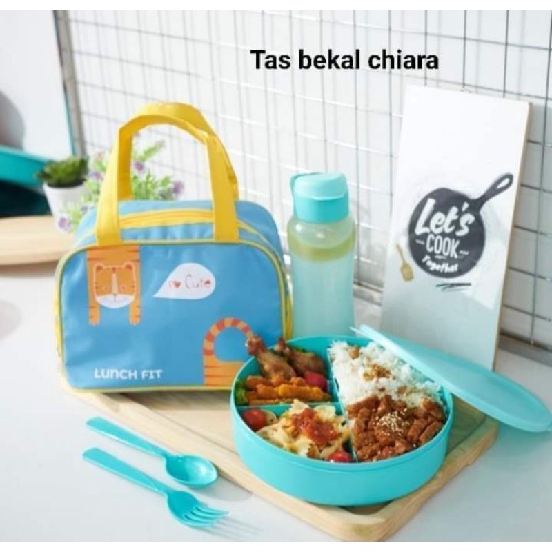 Jual Tas Bekal Chiara / kotak makan bontot anak / lunch box set tas bekal sendok garpu | Shopee ...