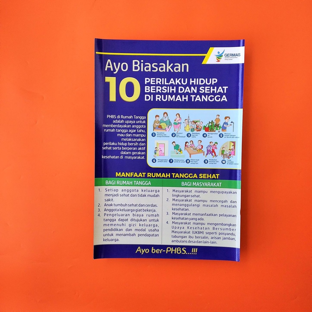 Jual Poster Ayo Biasakan 10 Perilaku Hidup dan Berish Sehat (PHBS ...