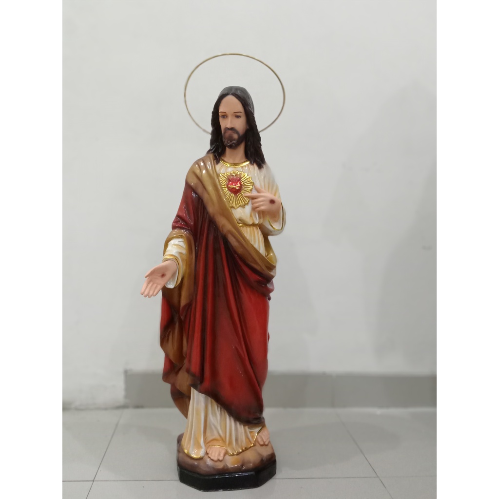 Jual Patung Rohani Tuhan Yesus Hati Kudus Merah 80cm Include Packing ...