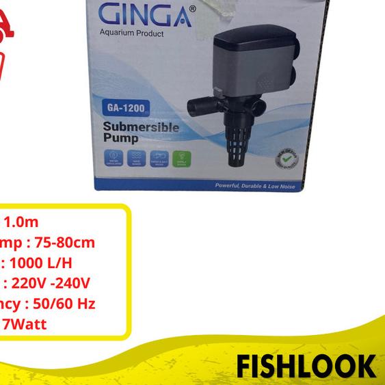 Jual GINGA GA1200 GA 1200 mesin Pompa Celup power head Aquarium ...