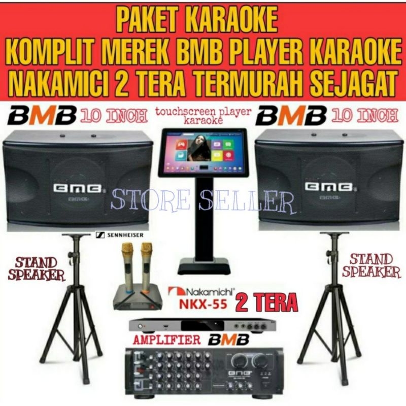Jual Paket Speaker BMB 10 Inch Ampli BMB Player Karaoke Nakamici ...