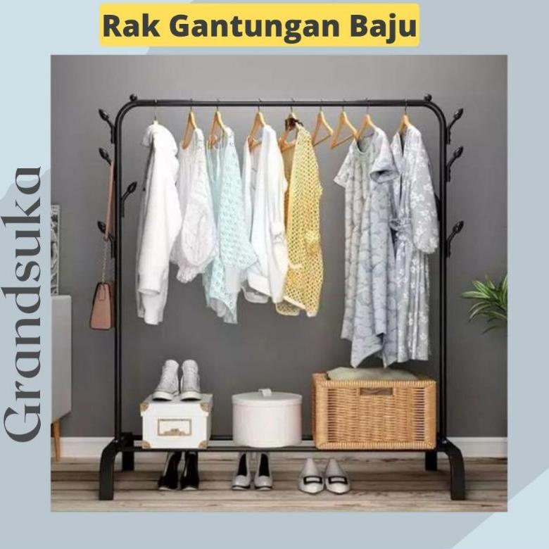Jual Rak Gantung Pakaian, Rak Hanger, Besi Gantungan Pakaian | Shopee ...