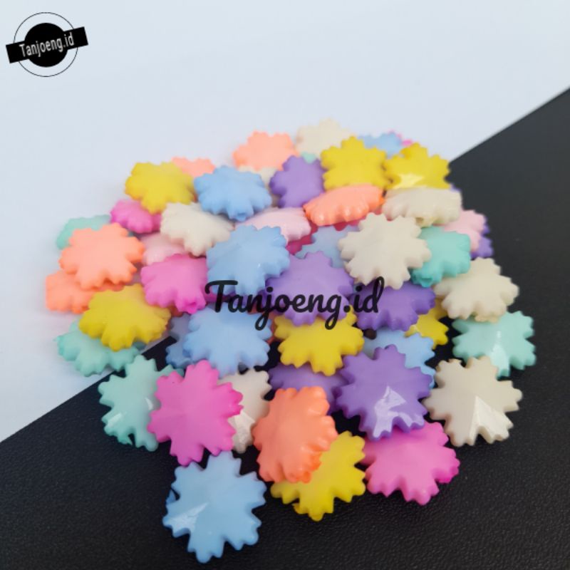 Jual 60 Pcs Manik Mote Pastel Mote Akrilik Susu Motif Love Bunga ...