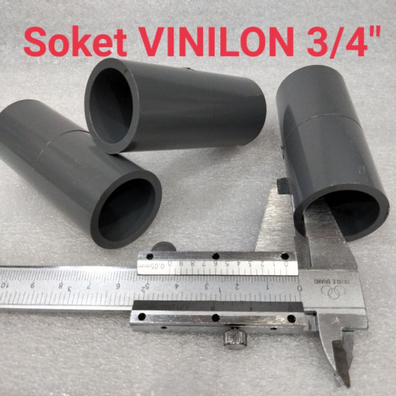 Jual Sock Socket 3/4 Inch VINILON SOCKET Fitting Pvc Sambungan Pipa Pvc ...