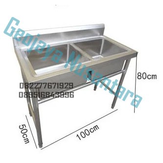 Jual Sink Wastafel Stainless Industri Pabrik PAkan Unit Pengolahan Ikan ...