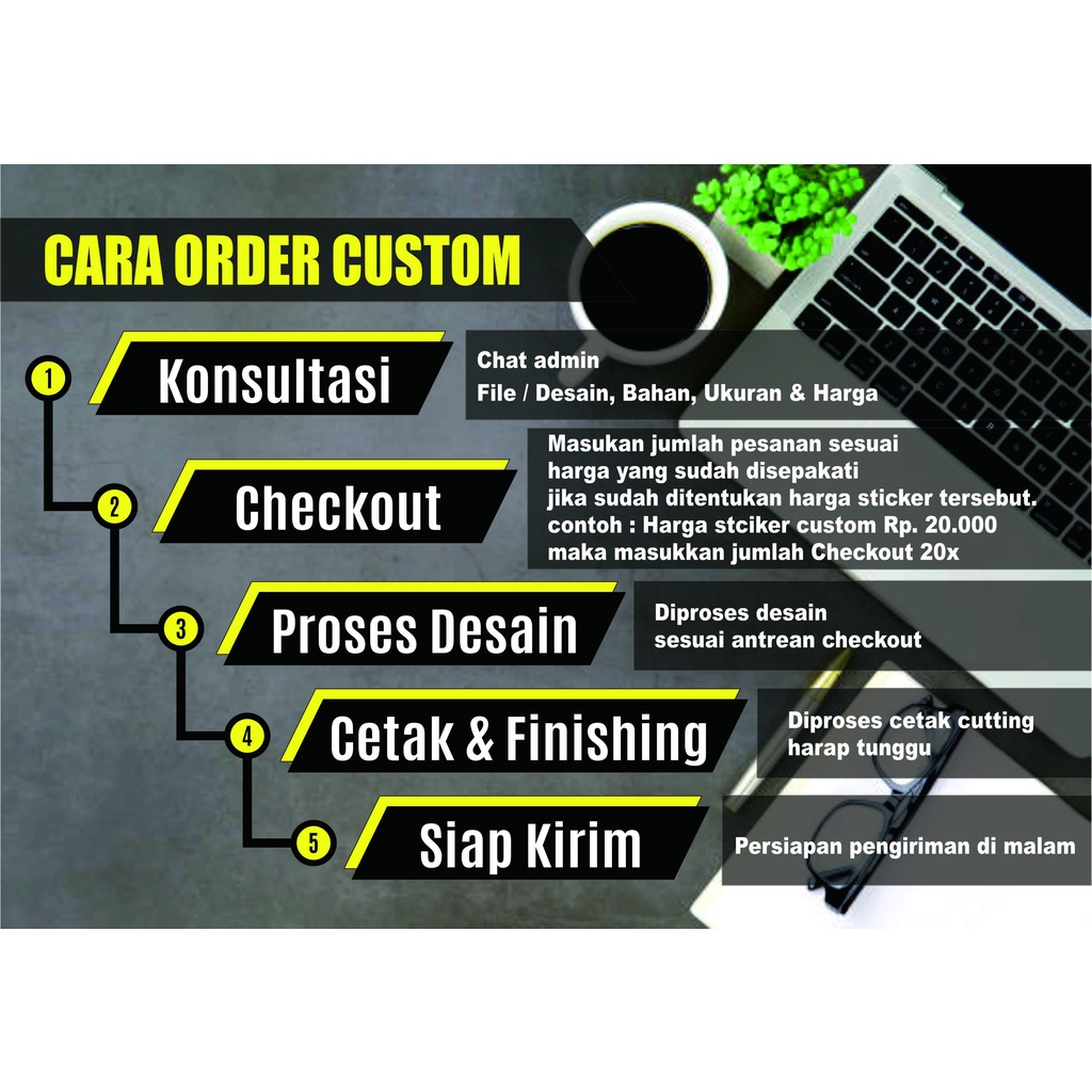 Jual Sticker Custom Design checkout | Shopee Indonesia