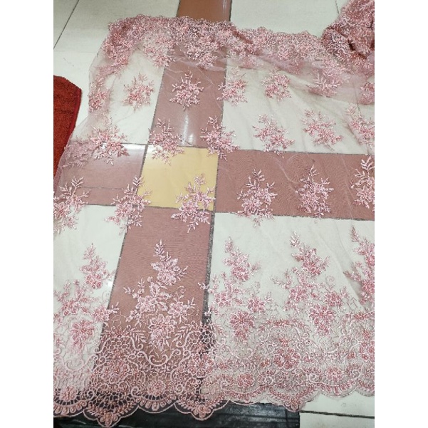Jual bahan kain Tile Payet Ceplok Pakai Payet Jepang | Shopee Indonesia