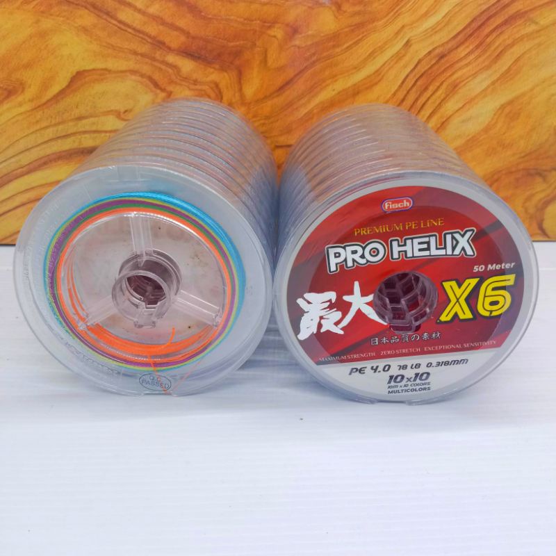 Jual PE FISCH PRO HELIX X6 MULTICOLOR 50m Connecting Line | Shopee ...