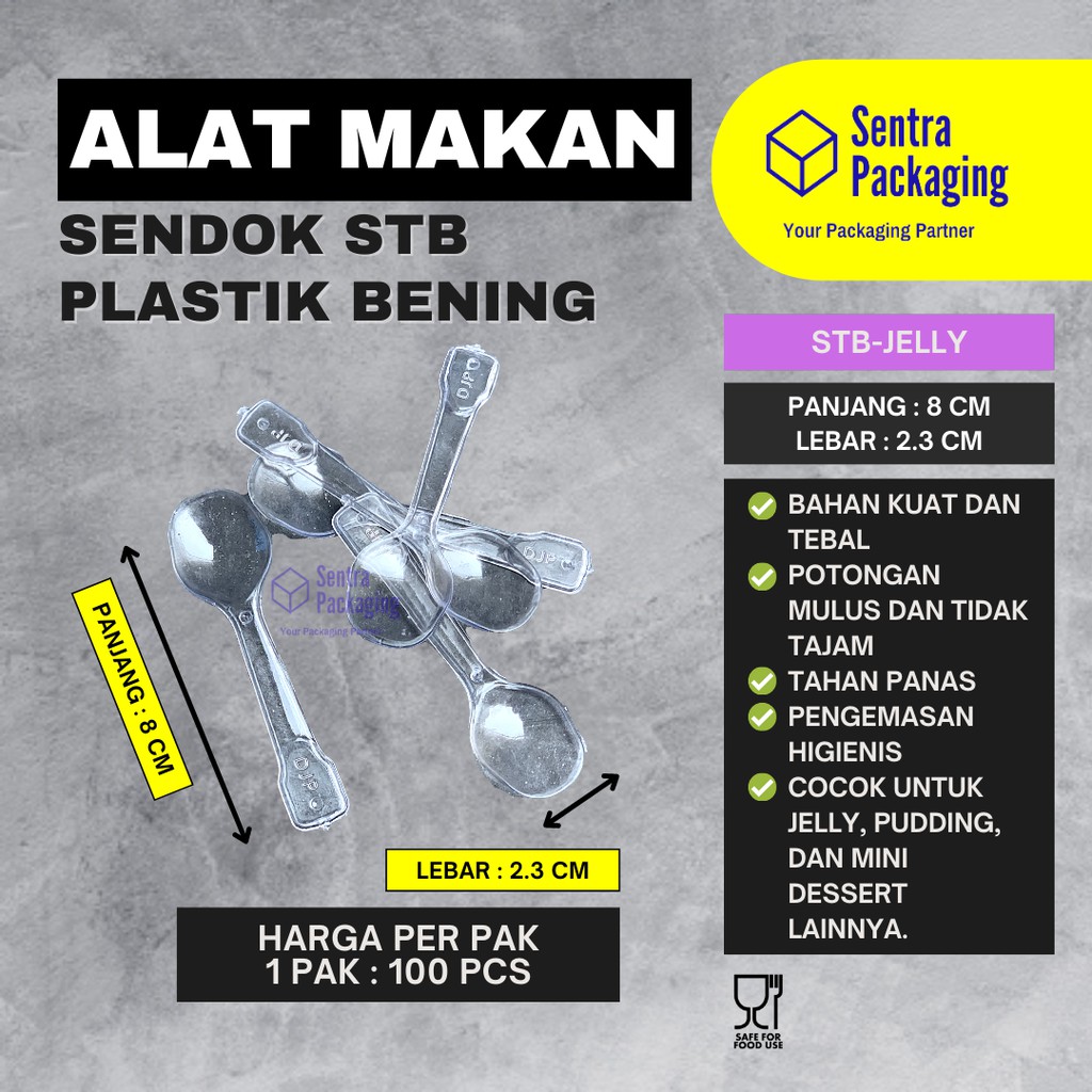 Jual Sendok Puding STB Bening / Sendok Sekop / Sendok Jelly / Sendok ...