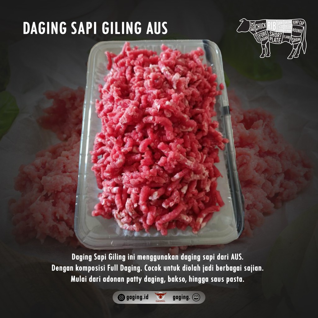 Jual Daging Sapi Giling AUS / Minced Beef / Cincang | Shopee Indonesia