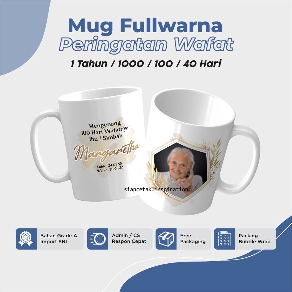 Jual Mug custom mengenang 1000 hari 40 100 1000 hr yasinan tahlilan ...