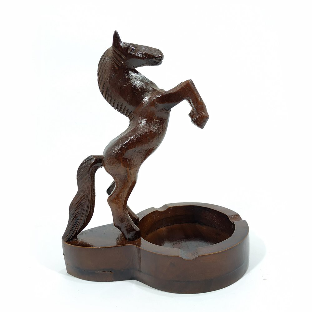 Jual Asbak Rokok Unik Kayu Pahat Model Kuda Jingkrak Klasik Antik Jati ...