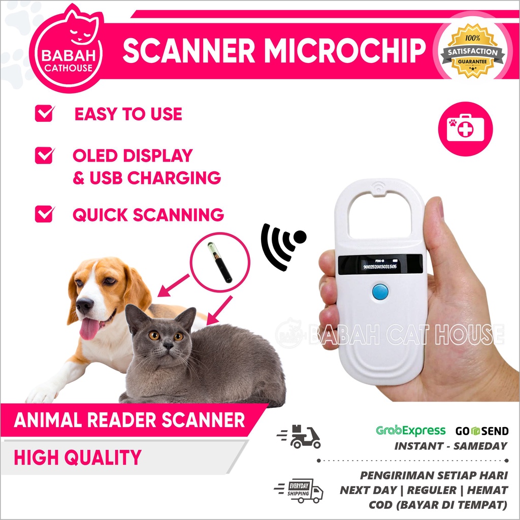 Jual SCANNER MICROCHIP HEWAN ASLI Untuk Chip Kucing Anjing Alat Pelacak ...