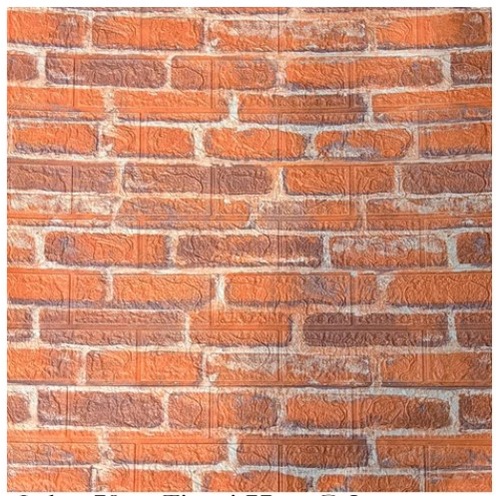 Jual PAKET 5 LEMBAR WALLPAPER 3D FOAM BATA MOTIF BATA OREN UKURAN 38 CM ...