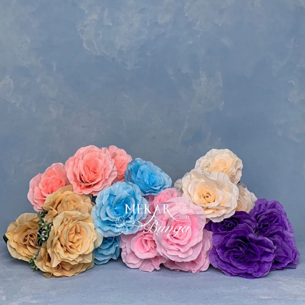 Jual (XK 14-R219) Bunga Artifisial Rose Mawar Kembang x5 Dekorasi Bunga ...