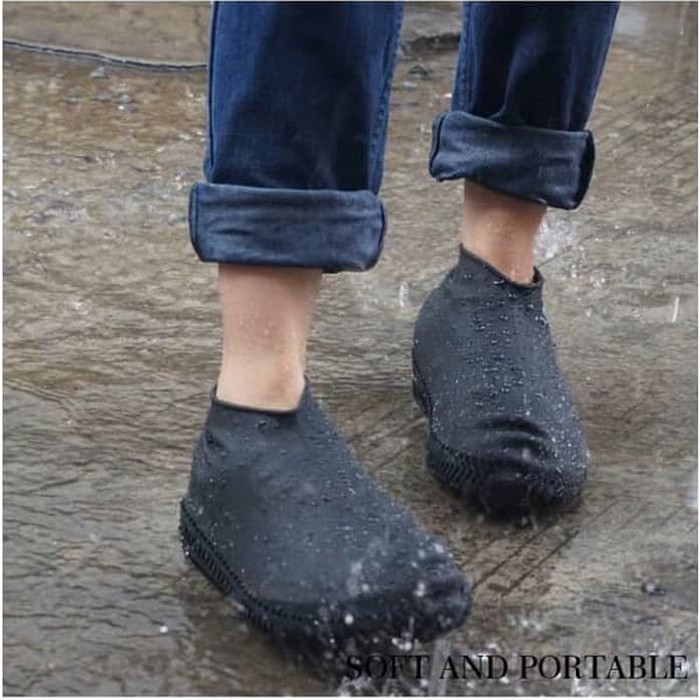 Jual Cover Shoes Pelindung Sepatu Karet Anti Air Hujan Waterproof Cover ...