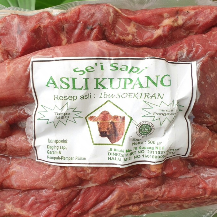 Jual sei sapi daging sapi asap asli kupang Soekiran 1000gr - BARU ...