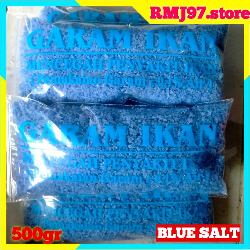 Jual GARAM IKAN BIRU BLUE SALT 500GR GARAM KROSOK DENGAN PROBIOTIK ...