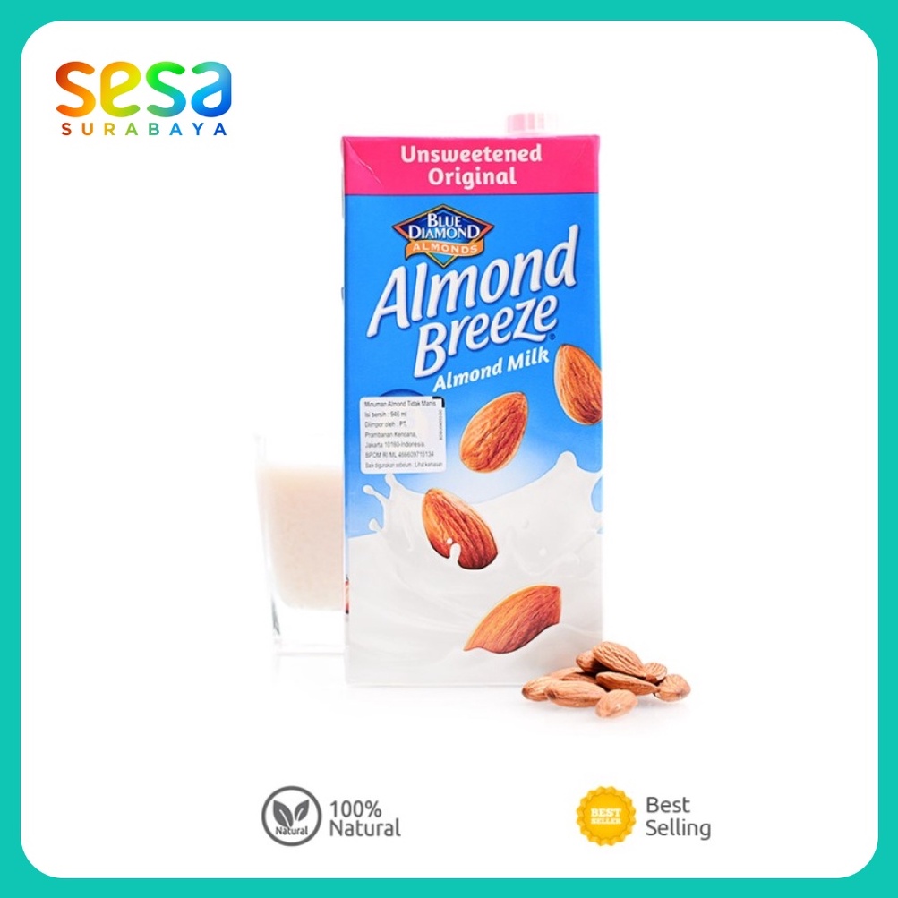 Jual Blue Diamond - Almond Breeze Milk Unsweetened Original 946 ml | Shopee Indonesia
