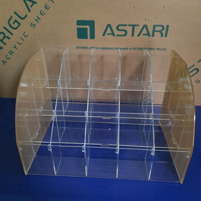 Jual Display acrylic rak pulpen 4tingkat/tempat pensil organizer ...