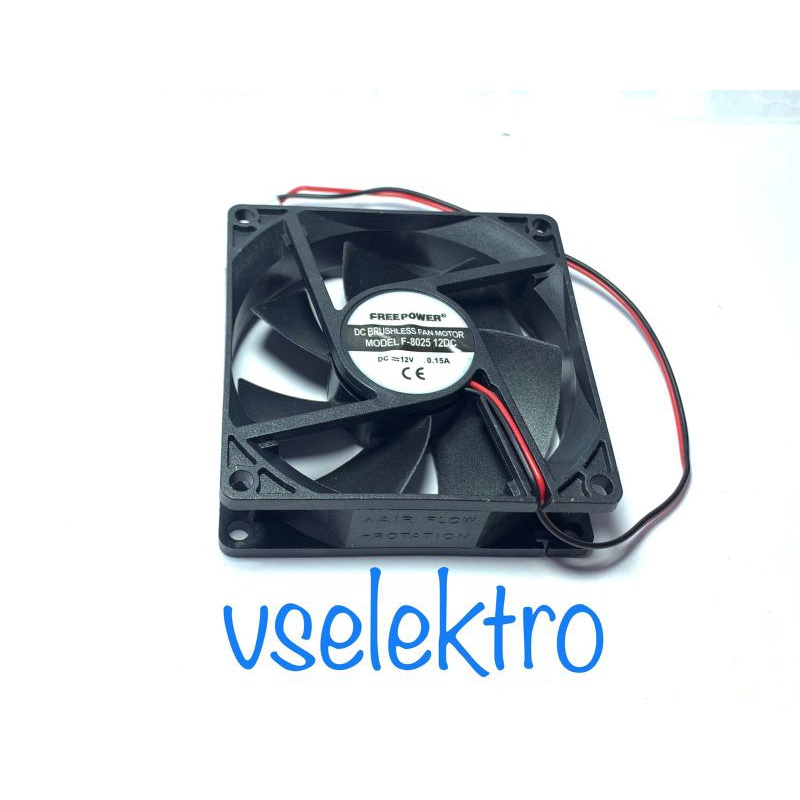 Jual FAN DC 8X8 CM/ KIPAS ANGIN PENDINGIN/COOLING FAN/KIPAS KOMPUTER DC ...