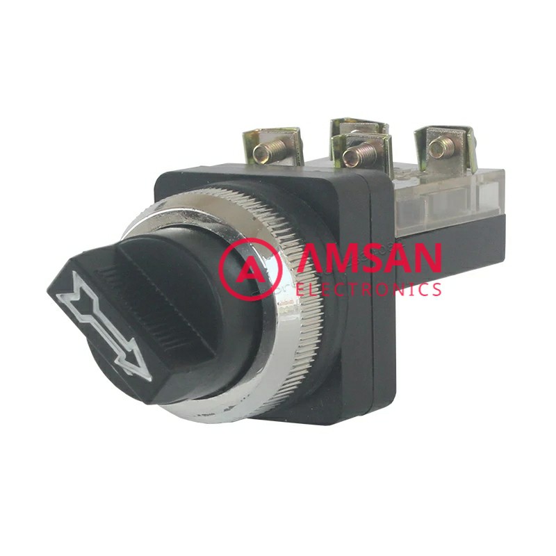 Jual Selector Switch 3 posisi 25mm 30mm 4 kaki 1NO + 1NC TSS-25 TSS-30 ...