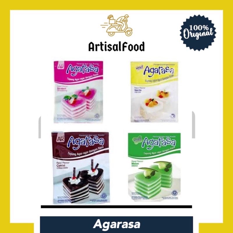 Jual (1 PCS) AGARASA JELLY Agar Agar Cokelat Vanila Melon Stroberi ...