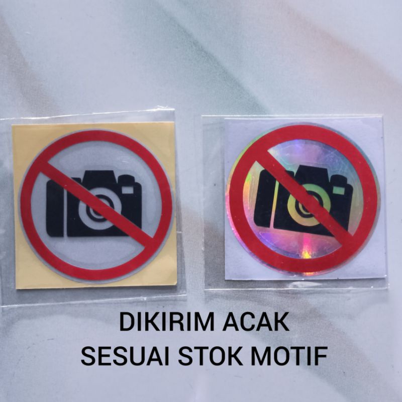Jual STIKER DILARANG FOTO DILARANG PEGANG DILARANG INJAK 6 x 6cm ...