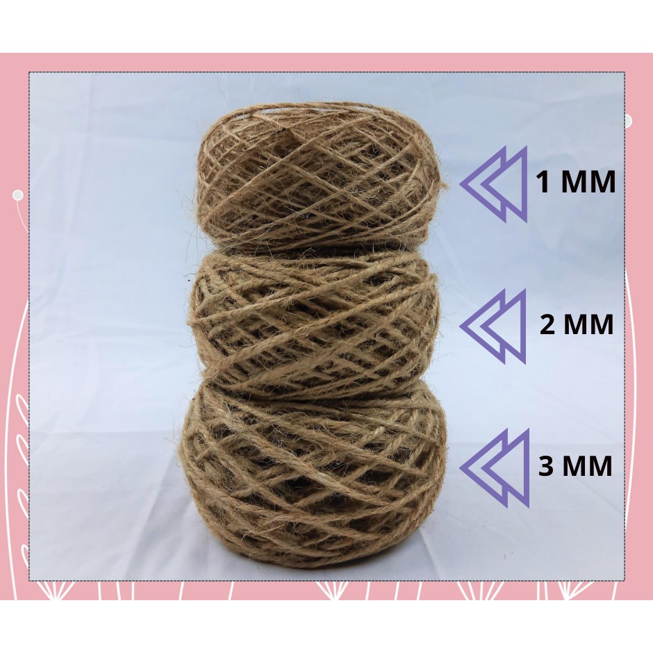 Jual Tali Goni 2MM – Tali Rami 25 M – Jute Rope – Tali Hempers | Shopee ...