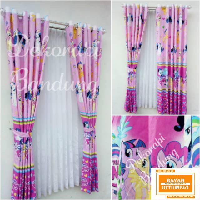 Jual Gorden Jendela pintu Karakter Anak My little Pony Model Smokering ...