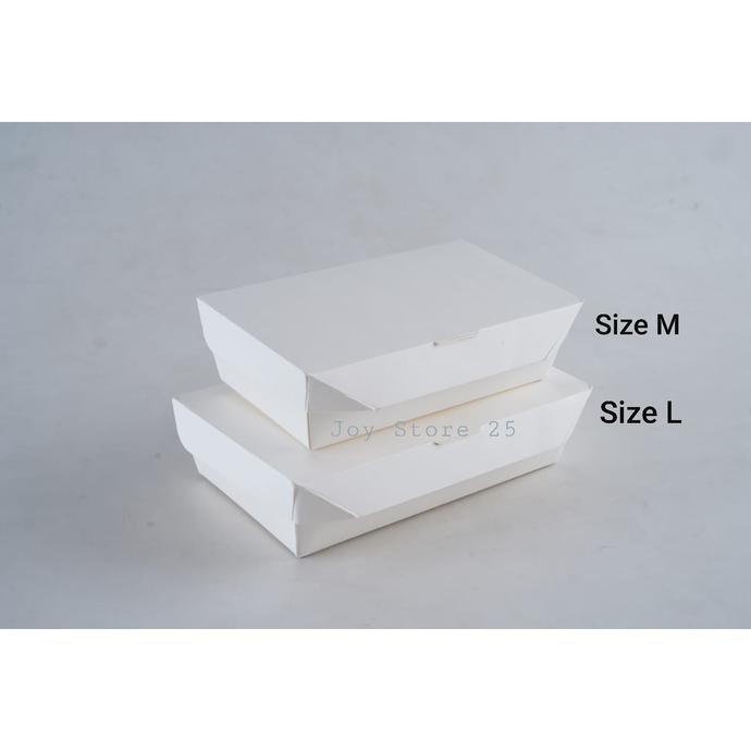 Jual Paper Lunch Box / Kotak Makan Kertas Ukuran M - 16X9X5 Cm Terbaik ...